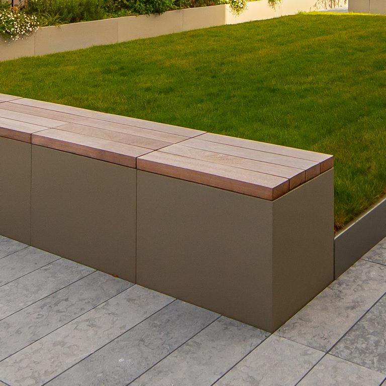 Hidden Storage Bench Horizontal Slats – Europlanters Online