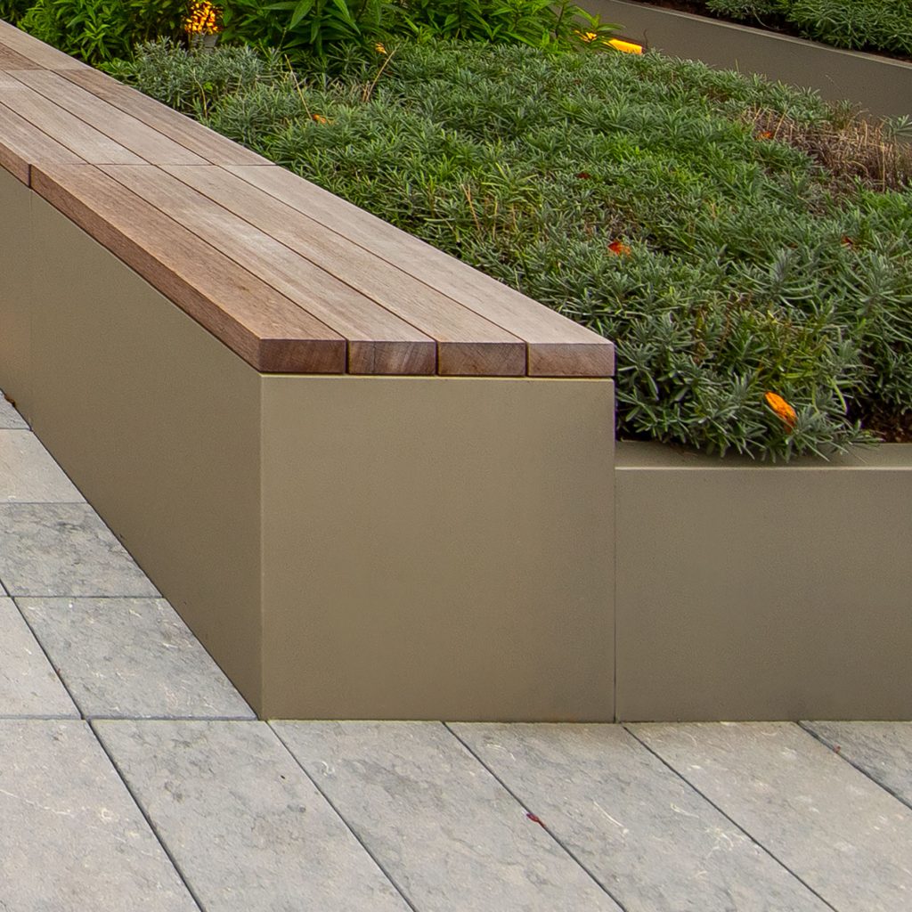 Hidden Storage Bench Horizontal Slats – Europlanters Online